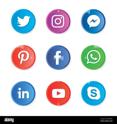 Vector de iconos de redes sociales Imágenes vectoriales de stock Alamy