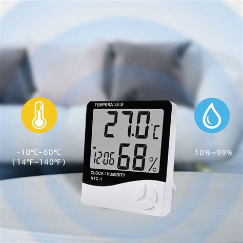 Htc Digital Lcd Room Thermometer Indoor Hygrometer Humidity Meter