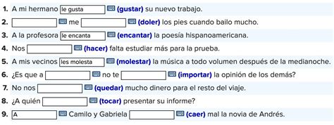 Siguiendo El Ejemplo Completa Las Oraciones Con La