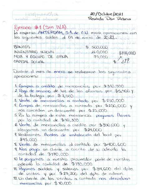 SOLUTION Contabilidad Basica Ejercicios Completos 1 6 Studypool