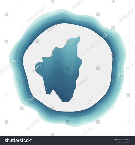 Lobos Island Logo Badge Island Layered Stock Vector Royalty Free