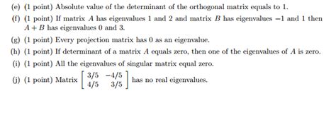 solved absolute value of the determinant of the orthogonal