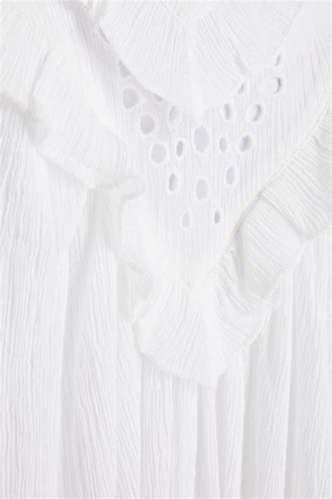 ISABEL MARANT ÉTOILE Ruffled cotton blend georgette mini dress Sale