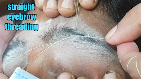 Straight Eyebrow Threading Eyebrow Threading Painless Perfect YouTube