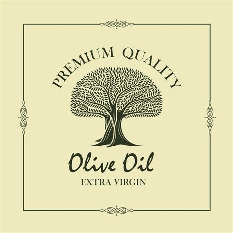 Tiquette Pour L Huile D Olive Vecteur Premium