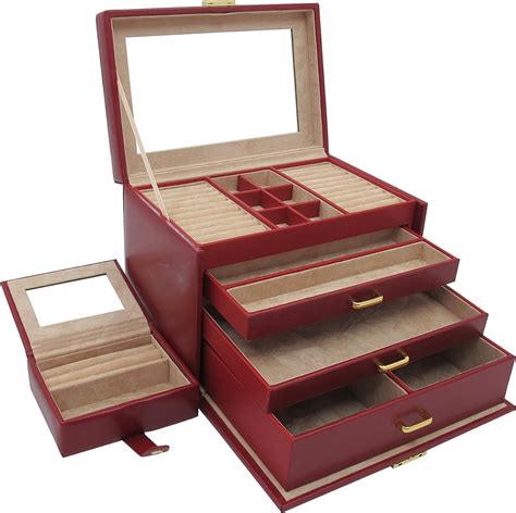 Cordays Grand Coffret à Bijoux pour Femme avec Poignées Miroir 3