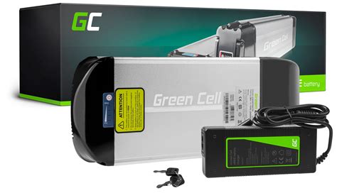 Green Cell E Bike Battery 36V 15Ah 540Wh Rear Rack Ebike 2 Pin For