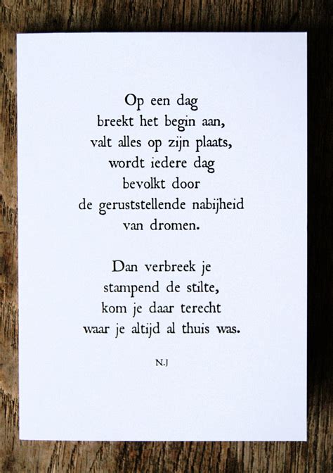 Wenskaart met gedicht inclusief envelop Op een dag Etsy België