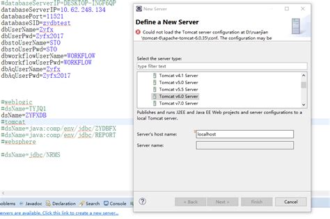 could not load the tomcat server configuration at servers tomcat v7 0 server at localhost
