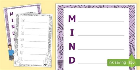 Mindful Acrostic Poem Example Teacher Made Twinkl
