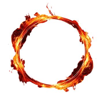Circle Fire Frame Fire Circle Fire Ring Fire Flames PNG Transparent
