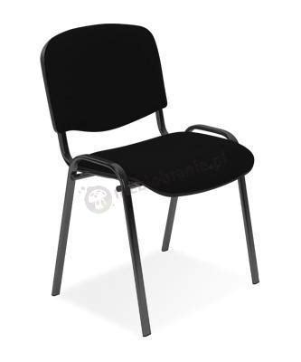 Krzesło konferencyjne ISO Black C4 tapicerowane beżowo brązowe