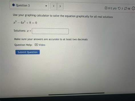 Solved Use Your Graphing Calculator To Solve The Equation Chegg