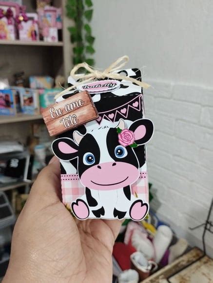 Caixa Milk Vaquinha Amo Tete Produtos Personalizados No Elo7