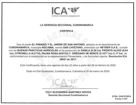 CERTIFICACIÓN EN BUENAS PRÁCTICAS AGRÍCOLAS Neyber