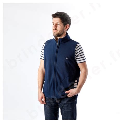 Gilet Polaire Sans Manches Bleu Marine