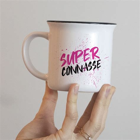 Mug émail ou céramique Super connasse Bibiche fait son cirque