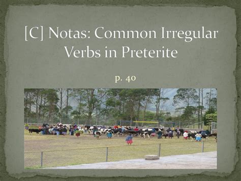 C Notas Common Irregular Verbs In Preterite Ppt Descargar