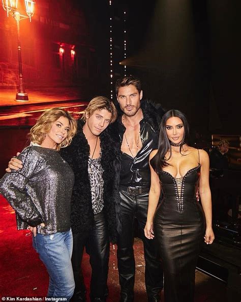 Kim Kardashian Dons Busty Lace Up Black Gown While Officiating Chris Appletons Wedding Daily