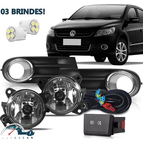 Kit Farol Milha Gol Voyage Saveiro G5 2009 2010 2011 2012 13 Moldura