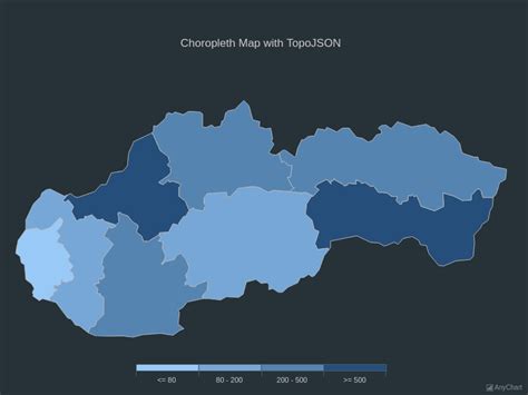 Choropleth Map With TopoJSON With Dark Glamour Theme Maps General
