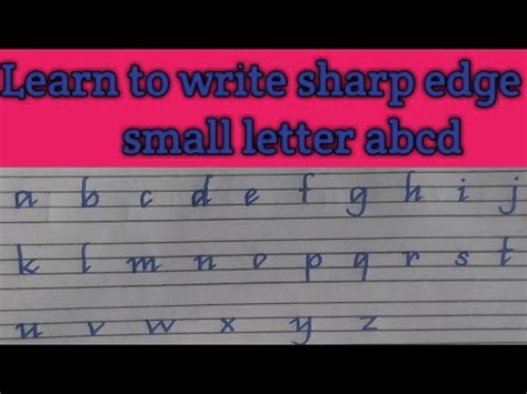 How To Write Sharp Edge Cursive Handwriting Sharp Edge Writing YouTube