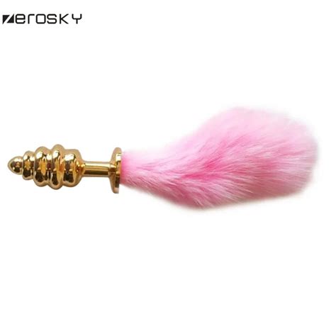 4 Colors Anal Plug Fox Tail Buttplug Sex Toys For Women Super Soft Metal Butt Plug Bunny Tail
