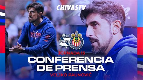 VELJKO PAUNOVIC EN CONFERENCIA DE PRENSA PUEBLA VS CHIVAS APERTURA
