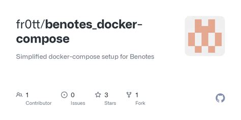 GitHub Fr0tt Benotes Docker Compose Simplified Docker Compose Setup