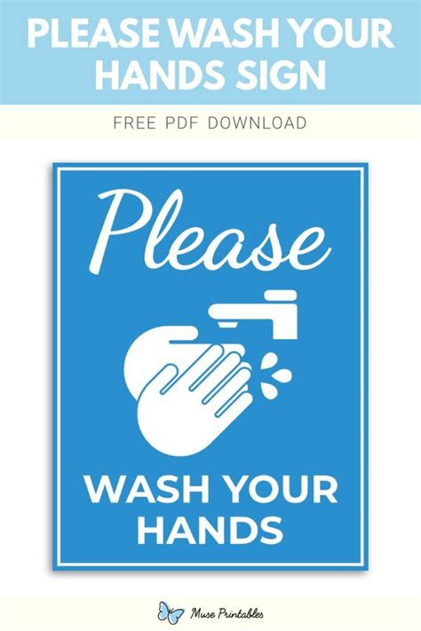 Printable Please Wash Your Hands Sign Template