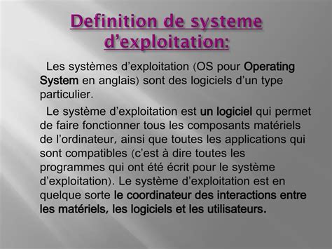 PPT Les Types Des Systemes Dexploitation PowerPoint Presentation