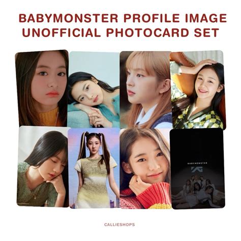 Jual SET BABYMONSTER PROFILE IMAGE TEST Unofficial Photocard Set