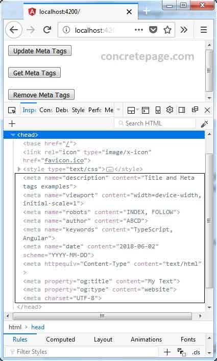 angular meta service for meta tags