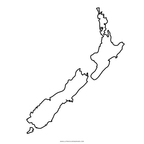New Zealand Map Coloring Page Free Printable Coloring Pages