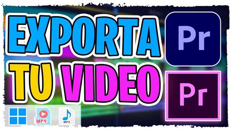 Como Exportar Video En Adobe Premiere Youtube