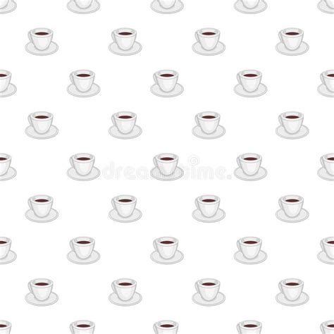 Vit Kopp Kaffemodell Tecknad Filmstil Vektor Illustrationer
