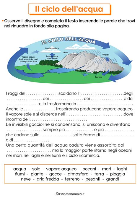 L Acqua Schede Didattiche Per La Scuola Primaria PianetaBambini It