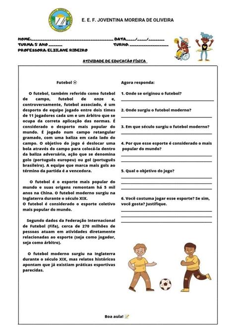 Atividade Ed F Sica Jogos E Brincadeiras Tudo Sala De Aula Pdf