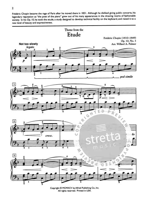 Etuede Op 10 3 Thema von Frédéric Chopin im Stretta Noten Shop kaufen