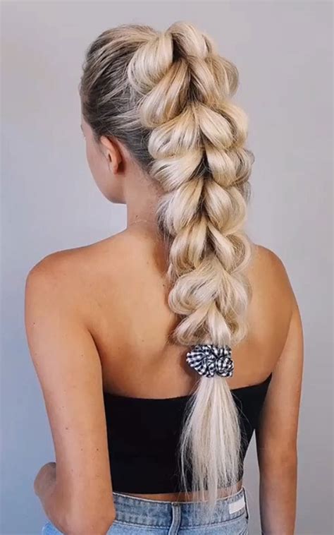 50 Braided Hairstyles To Try Right Now 3 Strand Pull Through Braid