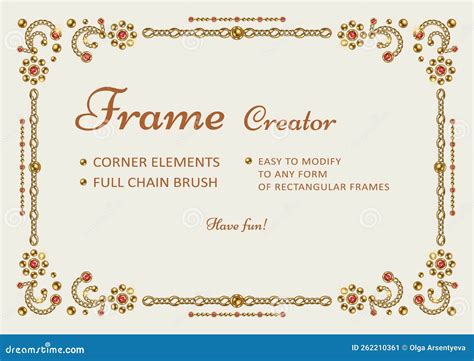 Framemaker Met Hoekelementen Penseel Vector Illustratie Illustration