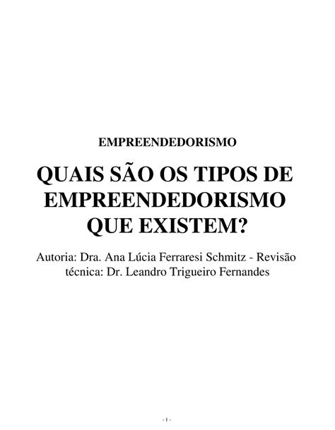 Unidade Quais S O Os Tipos De Empreendedorismo Que Existem
