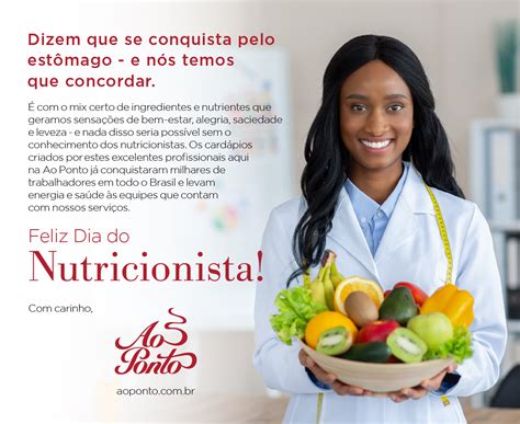 Feliz Dia Do Nutricionista Blog Ao Ponto