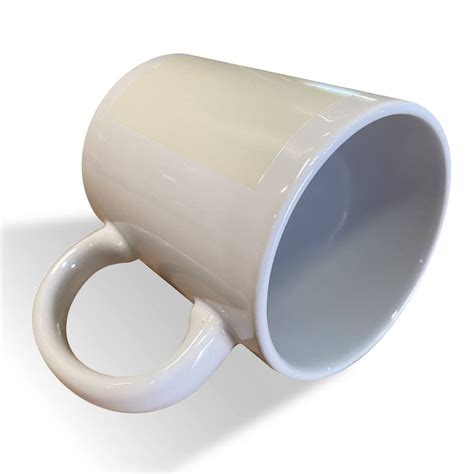 Taza Blanca y Negra con Ventana Fotoluminiscente para Sublimación