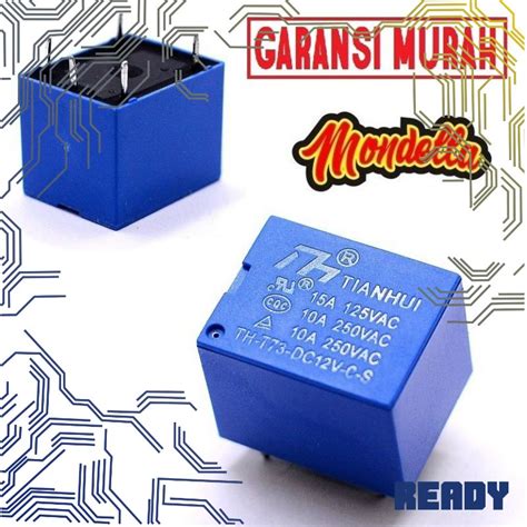 Jual READY Relay TIANHUI 12v 12 Volt 125 Vac 250 Vac 10 A 15 A