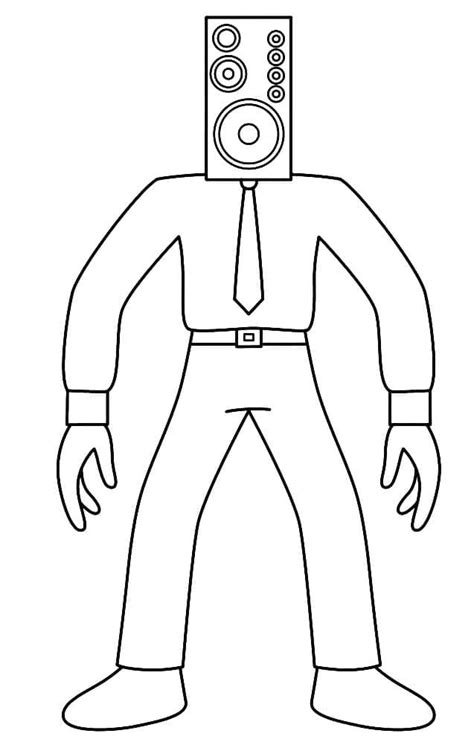 Desenhos De Speakerman De Skibidi Toilet Para Colorir E Imprimir