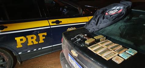 PRF apreende munições revólver e dinheiro na BR 101 Polícia