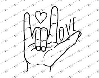 I Love You Sign Language SVG America Sign Language Svg I Love You Svg