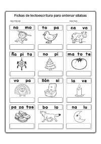 Lecto escritura primaria Ejercicios de Idioma Español Docsity