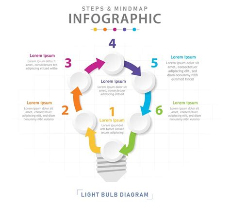 Infographic Template For Business 6 Steps Modern Mindmap Diagram With